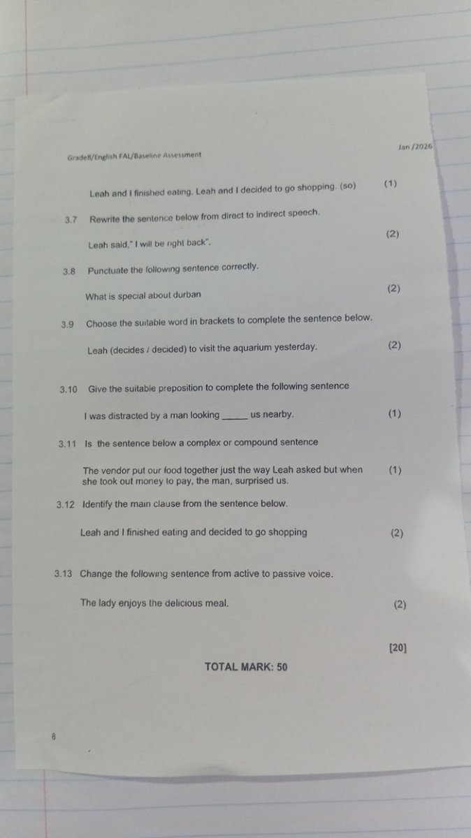 Grade8/English FAL/Baseline Assessment Jan/2026 Leah and I finished eati..