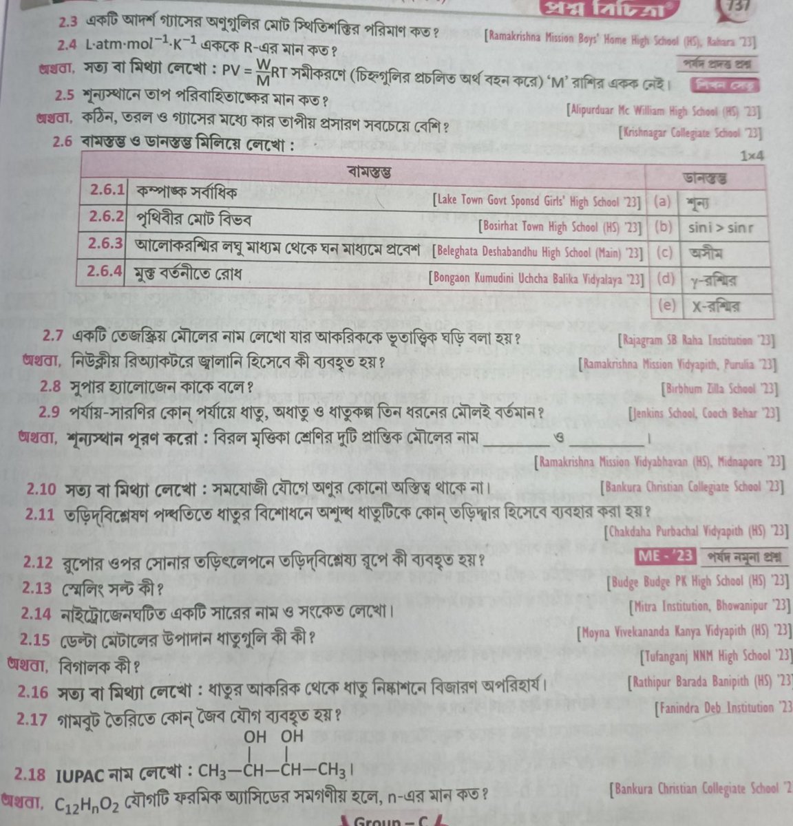 2.18 IUPAC নাম লেখো : CH₃—CH—CH₃। অথবা, C₁₂HₙO₂ যৌগটি ফরমিক অ্যাসিডের সমগ..