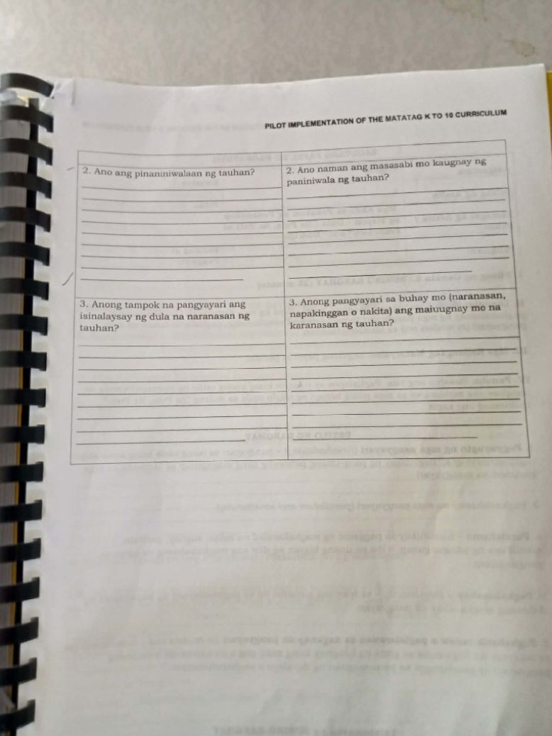 PILOT IMPLEMENTATION OF THE MATATAG K TO 10 CURRICULUM | 2. Ano ang pina..
