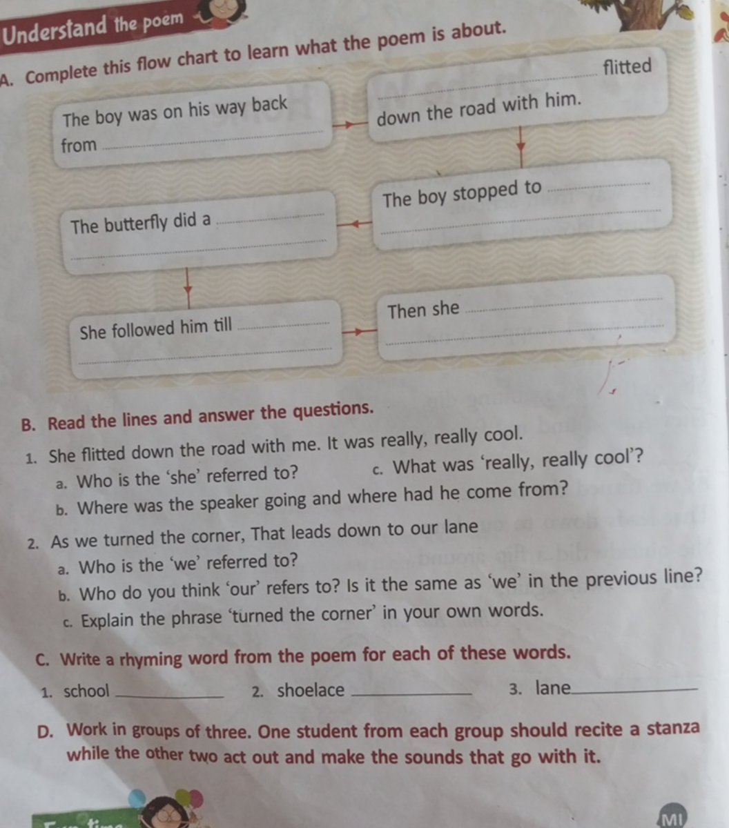 Understand the poem A. Complete this flow chart to learn what the poem is..