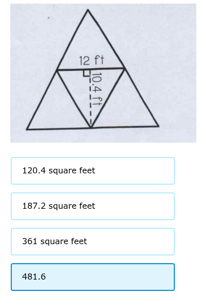The image shows a large equilateral triangle divided into four smaller eq..