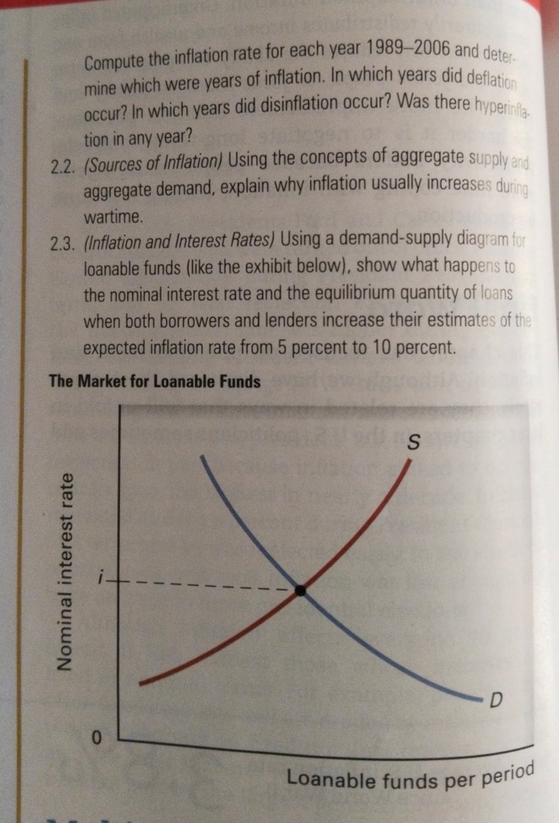 Compute the inflation rate for each year 1989-2006 and determine which we..