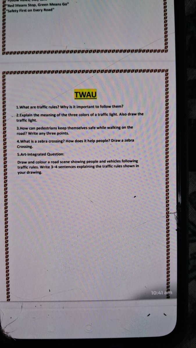 What are traffic rules? Why is it important to follow them? Explain the m..