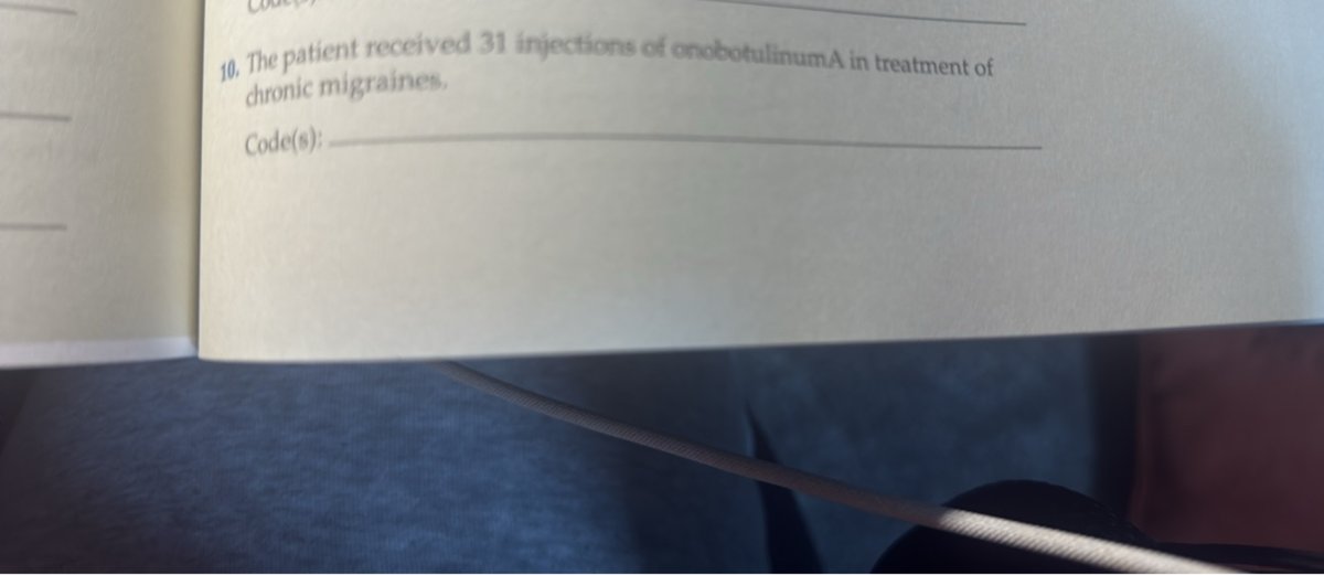 The patient received 31 injections of onobotulinumA in treatment of chron..