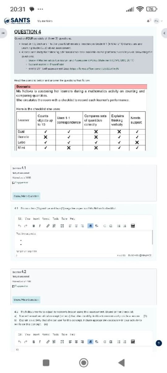 QUESTION 4 Question FOUR consists of three (3) questions. Read Jt 13, Se..