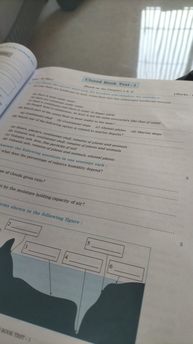 Closed Book Test-1 (Based on the Chapters 3 & 4) Choose the correct word..