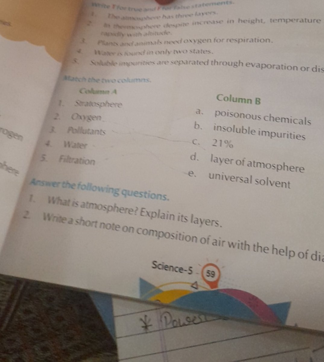 What is atmosphere? Explain its layers. Write a short note on composition..
