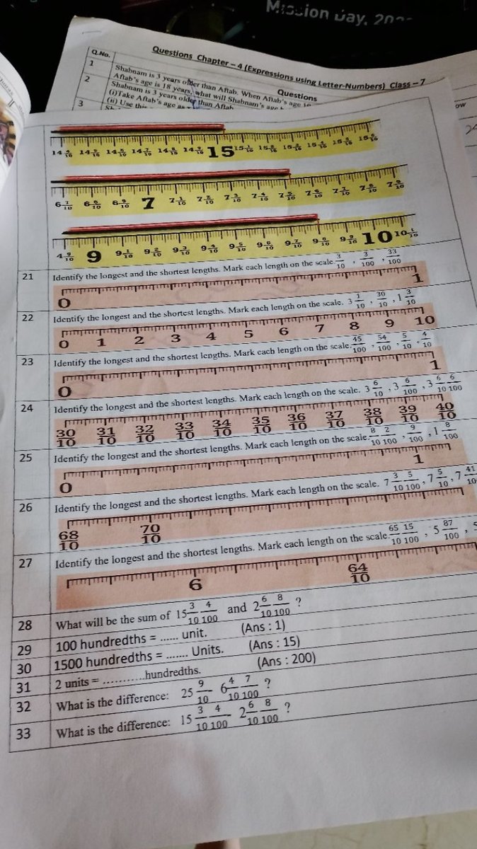 Here are some questions from a Class 6 CBSE textbook, Chapter 4 (Expressi..