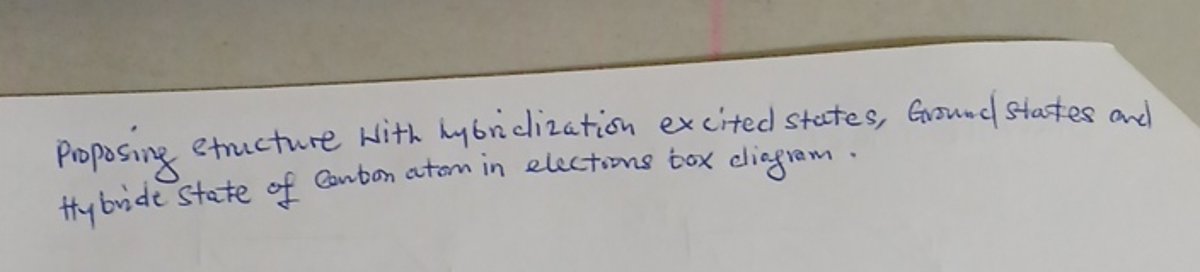 Proposing structure with hybridization excited states, Ground states and