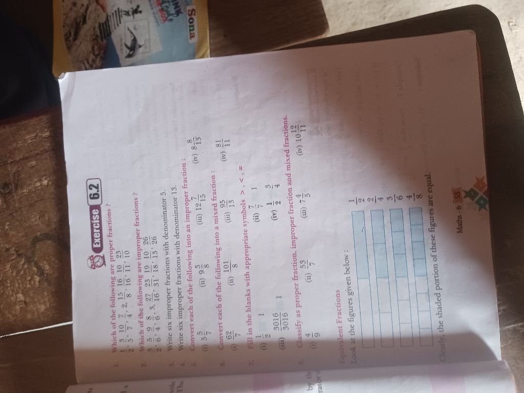 Here are the questions from Exercise 6.2: Which of the following are pro..