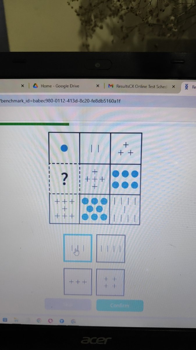 The image displays a 3x3 grid with various symbols (dots, vertical lines,..