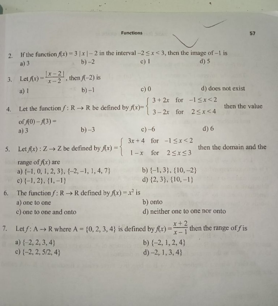 Here are multiple questions related to functions: If the function f(x)