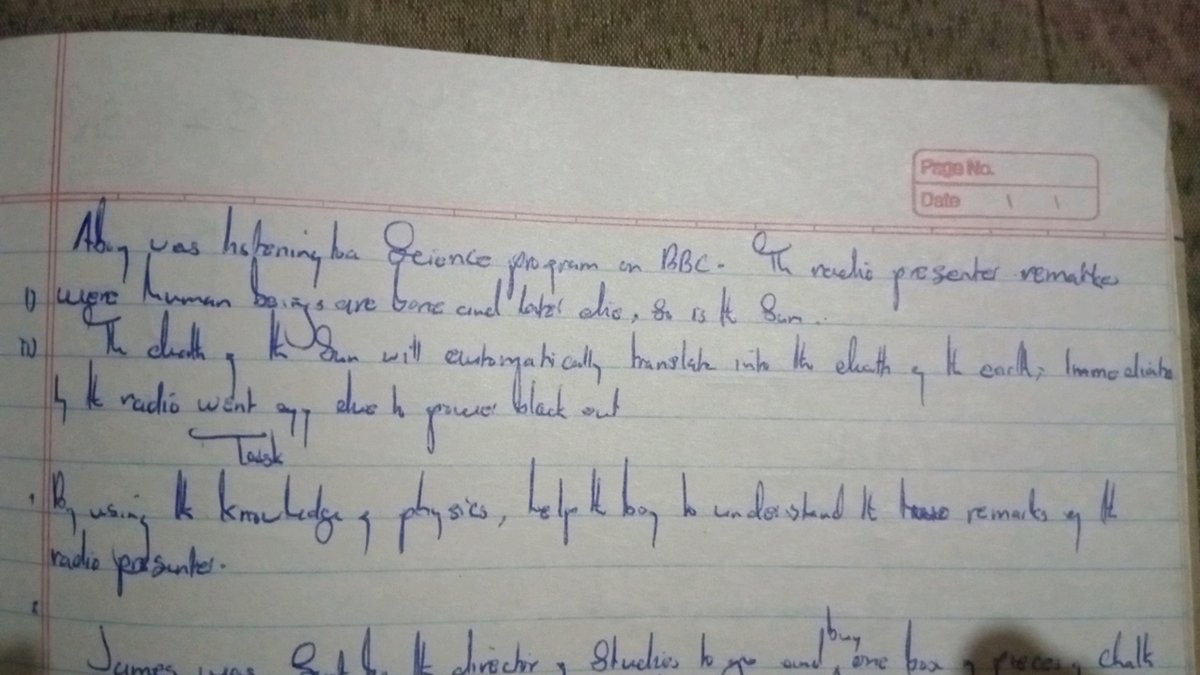 Abby was listening to a Science program on BBC. The radio presenter remar..