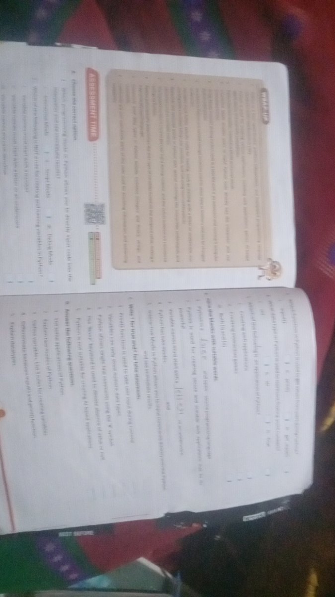 Here are some questions from a Computer Science assessment: A. Choose th..