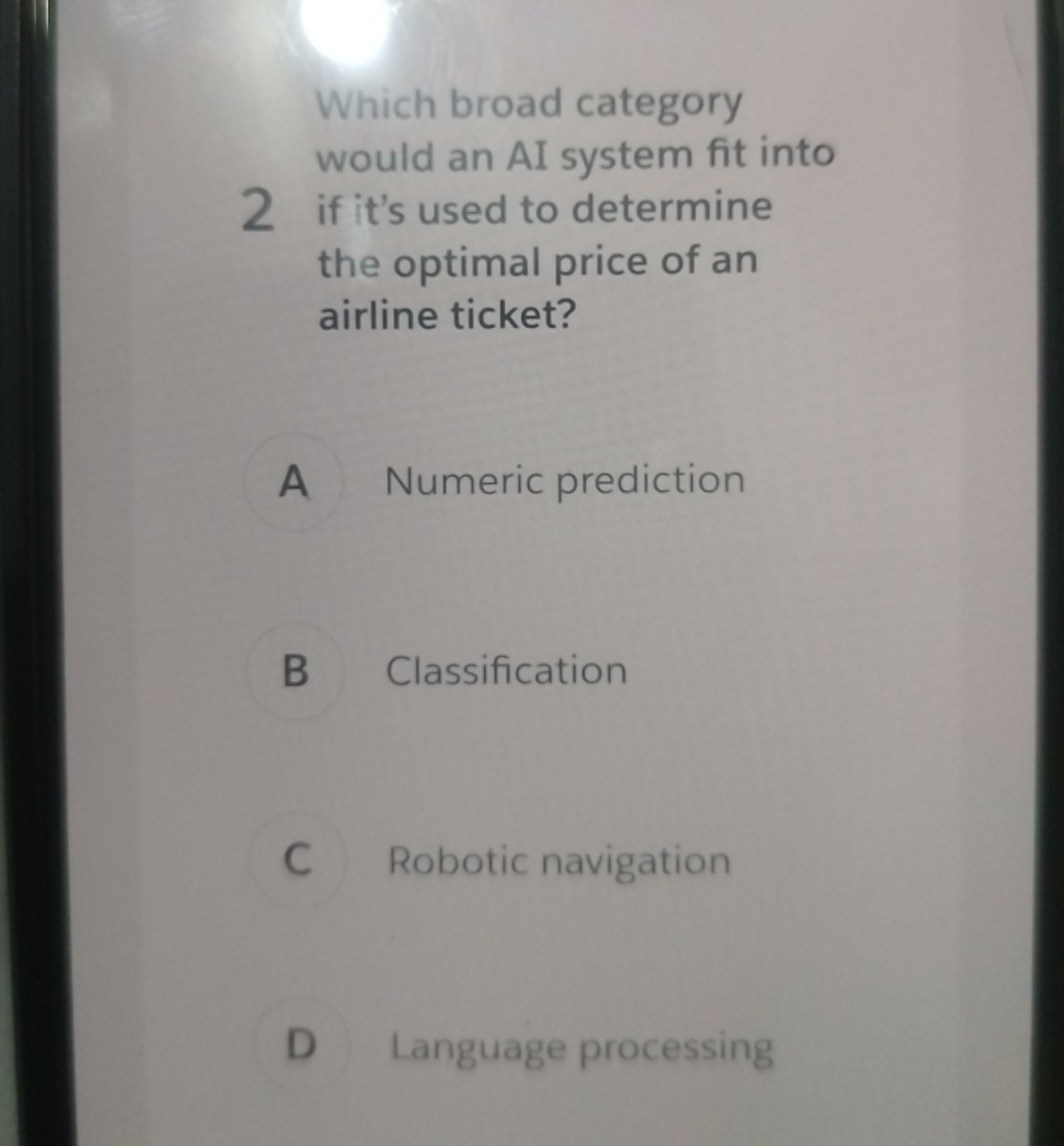 Which broad category would an AI system fit into if it's used to determin..