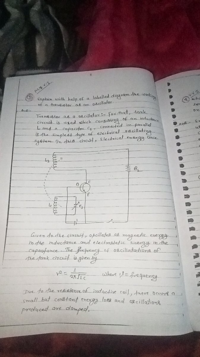 Explain with help of a labelled diagram the working of a transistor as an..