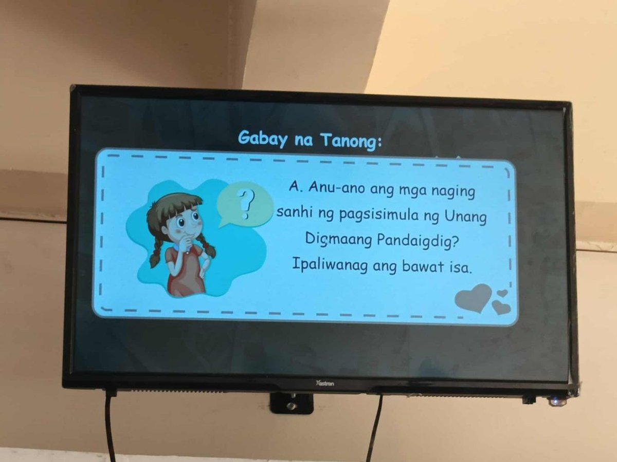 Gabay na Tanong: A. Anu-ano ang mga naging sanhi ng pagsisimula ng Unang
