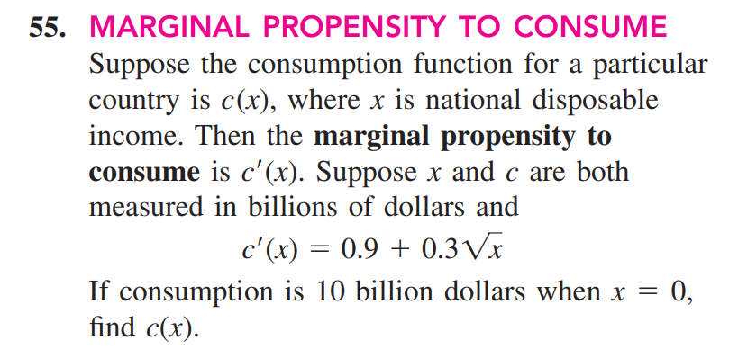 MARGINAL PROPENSITY TO CONSUME Suppose the consumption function for a pa..