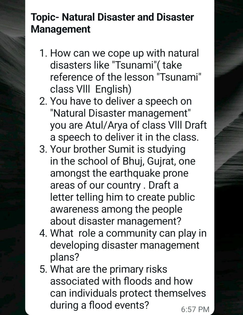 Topic- Natural Disaster and Disaster Management How can we cope up with