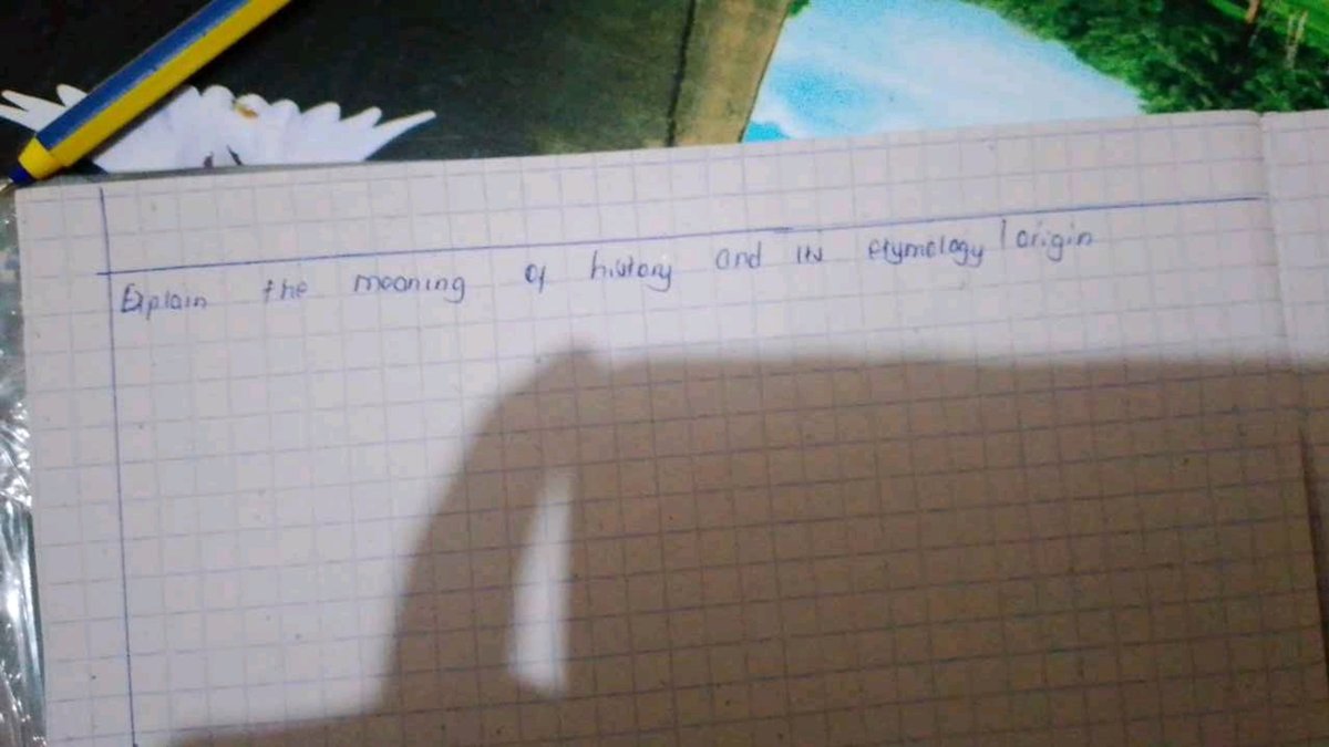 Explain the meaning of history and its etymology origin. | Filo
