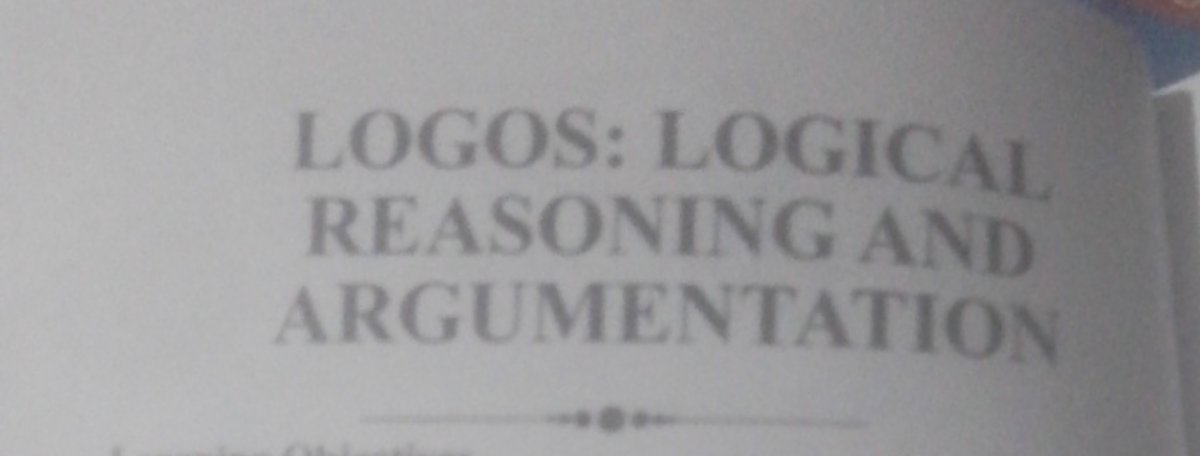 Summarize the provided text: "LOGOS: LOGICAL REASONING AND ARGUMENTATION"..