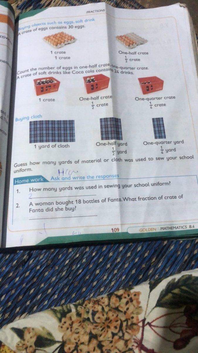A woman bought 18 bottles of Fanta. What fraction of crate of Fanta did s..