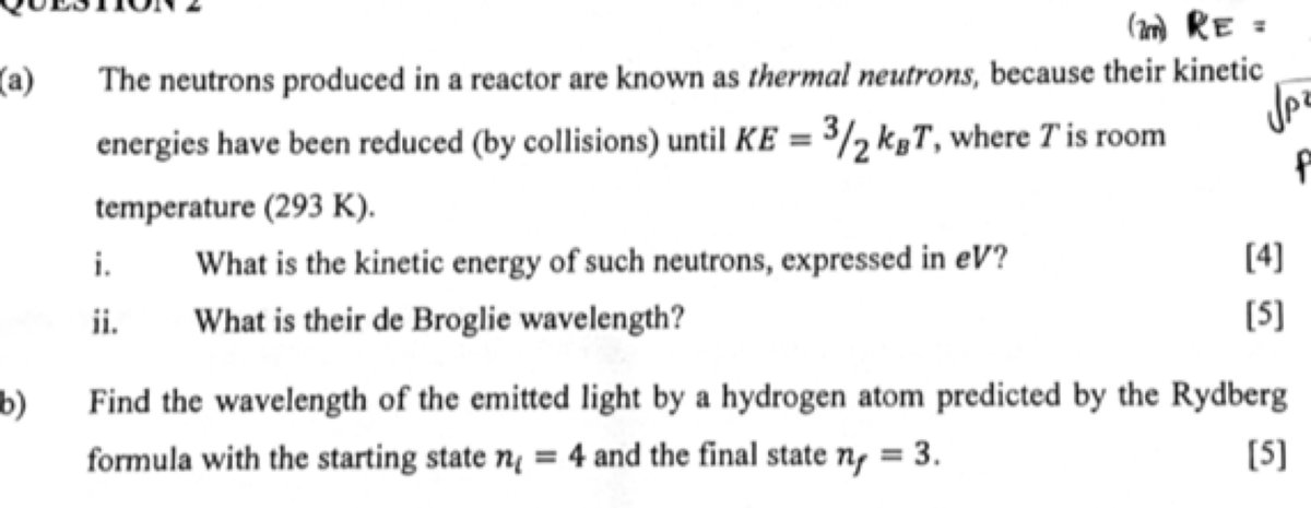 (a) The neutrons produced in a reactor are known as thermal neutrons, bec..