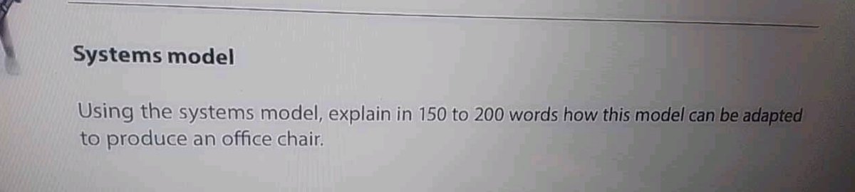 Using the systems model, explain in 150 to 200 words how this model can b..