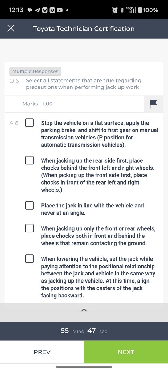 Select all statements that are true regarding precautions when performing..