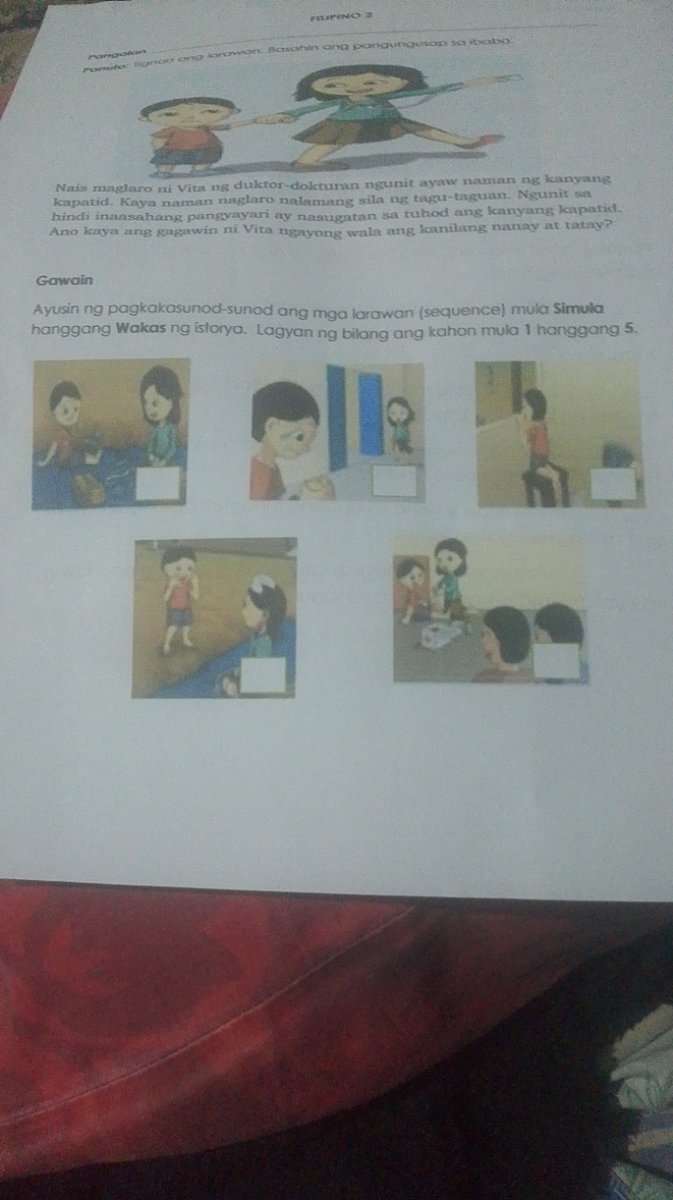 Pangalan Panuto: Tignan ang larawan. Basahin ang pangungusap sa ibaba. N..