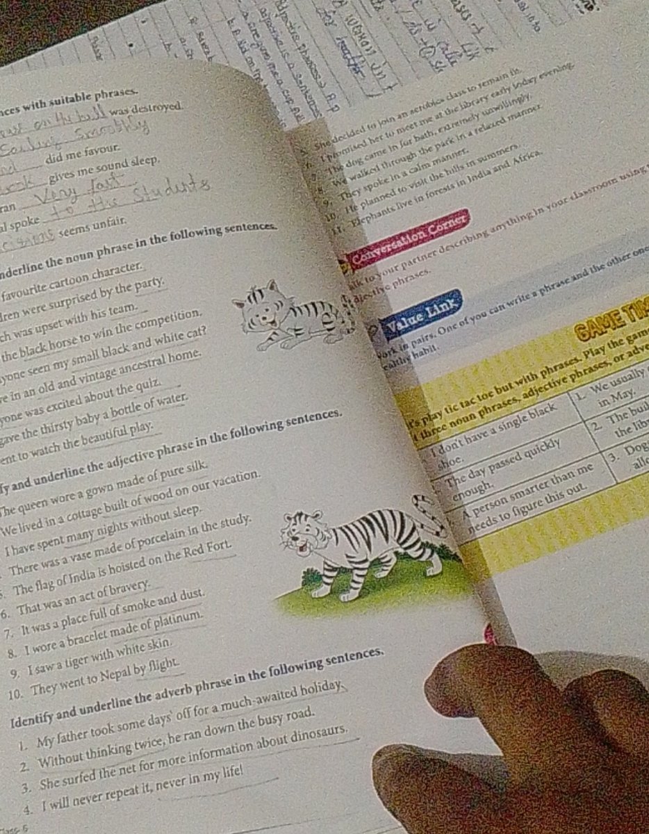 Identify and underline the adverb phrase in the following sentences. My f..