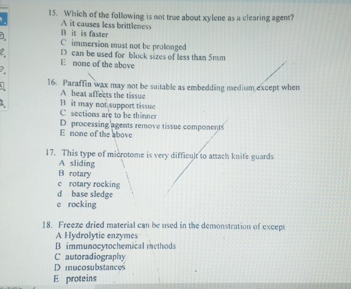 Which of the following is not true about xylene as a clearing agent? A it..