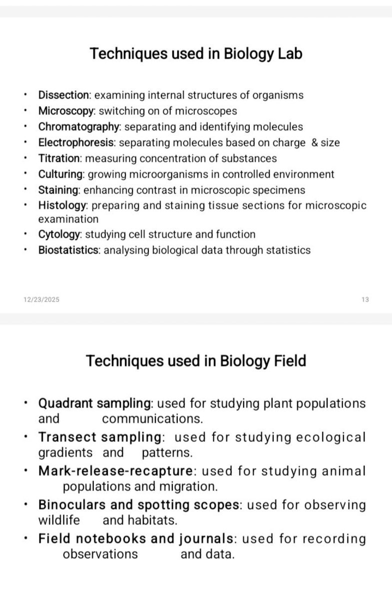 Techniques used in Biology Lab Dissection: examining internal structures..