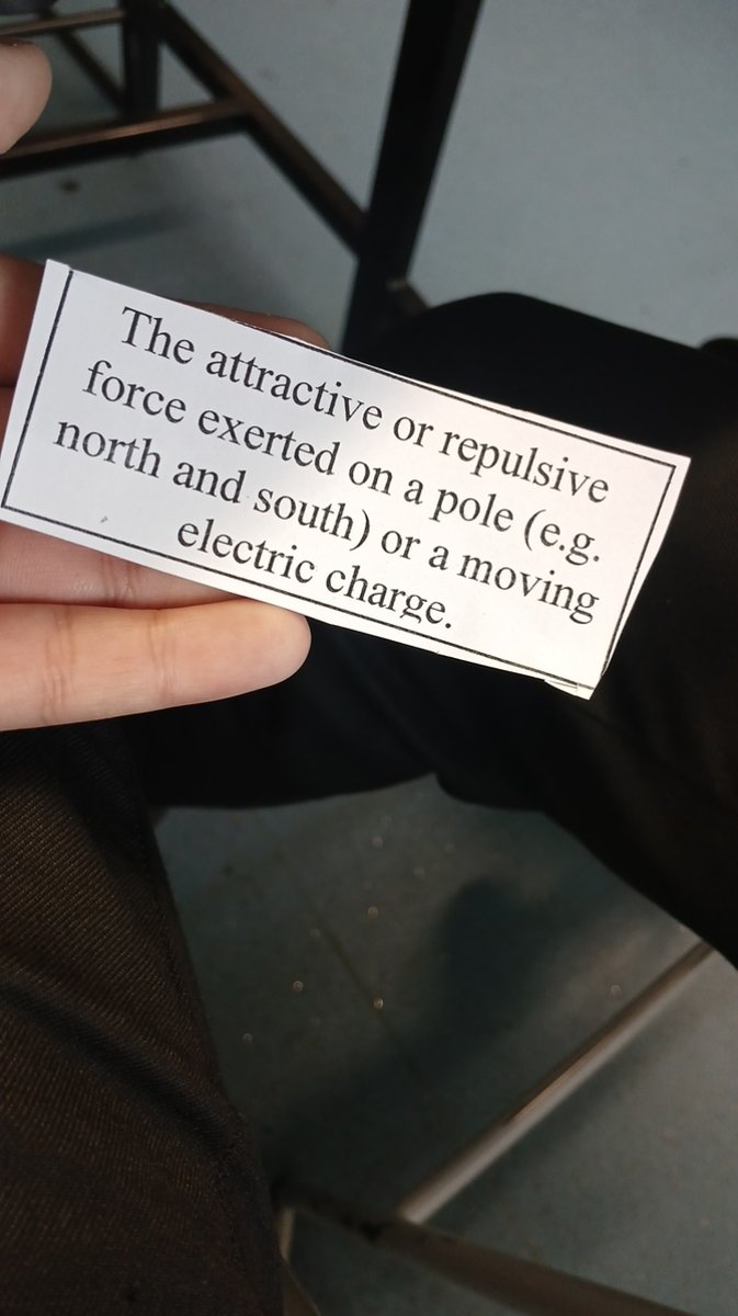 The attractive or repulsive force exerted on a pole (e.g. north and south..