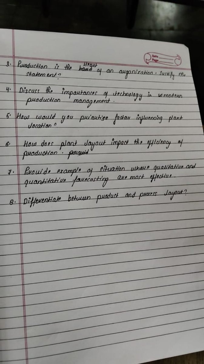 Production is the heart of an organization. Justify the statement? Discus..