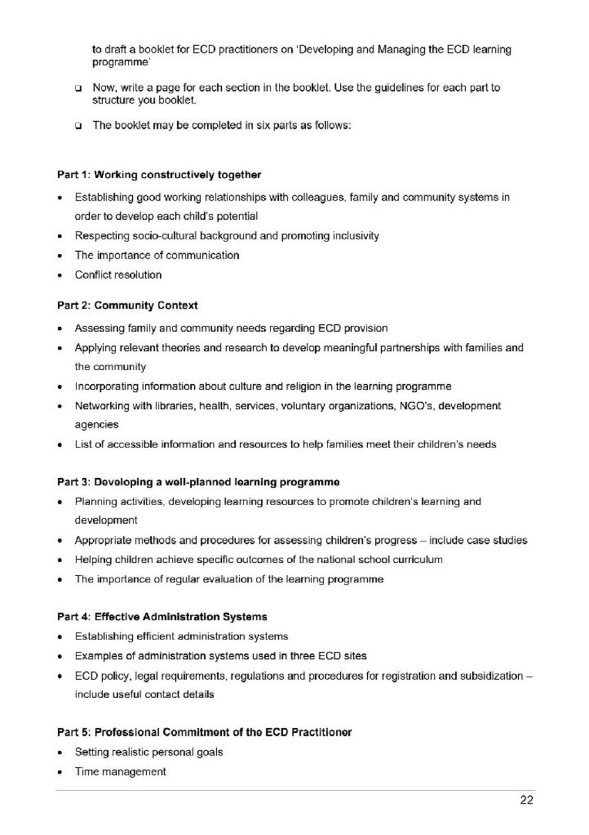 Now, write a page for each section in the booklet. Use the guidelines for..
