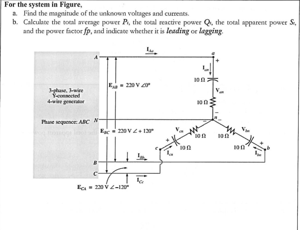 For the 3-phase, Y-connected generator (phase sequence ABC) with line-to-..