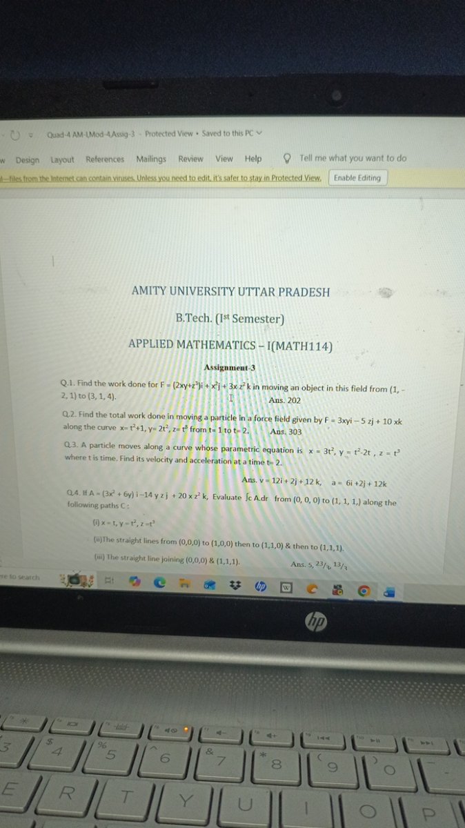 AMITY UNIVERSITY UTTAR PRADESH B.Tech. (Ist Semester) APPLIED MATHEMATICS..