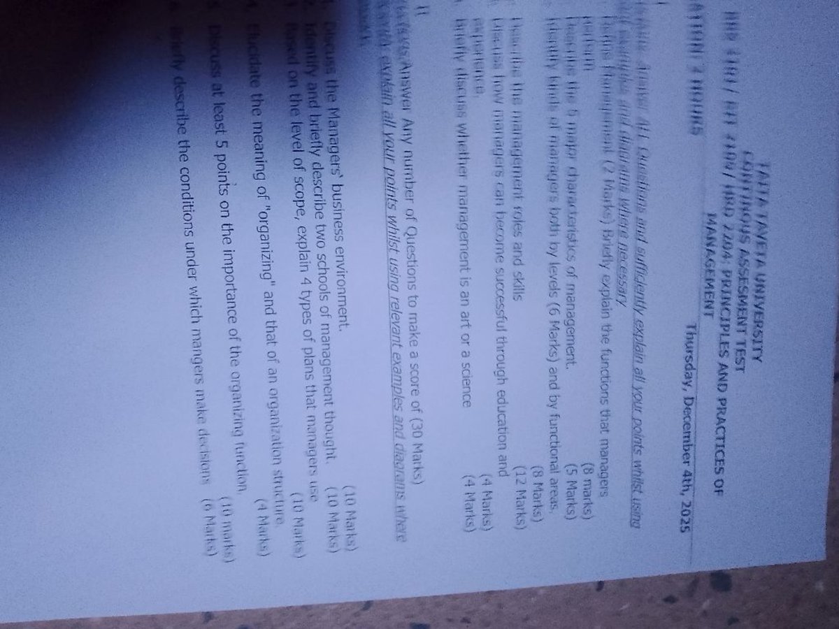 TAITA TAVETA UNIVERSITY CONTINUOUS ASSESSMENT TEST HRD 2109 / HRD 2204: P..