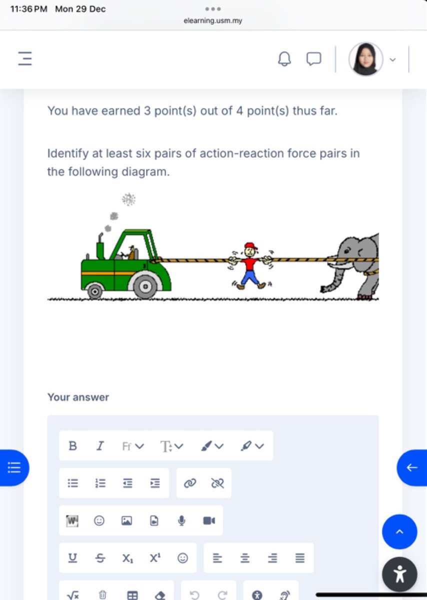 Identify at least six pairs of action-reaction force pairs in the followi..