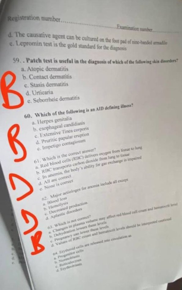 Patch test is useful in the diagnosis of which of the following skin diso..
