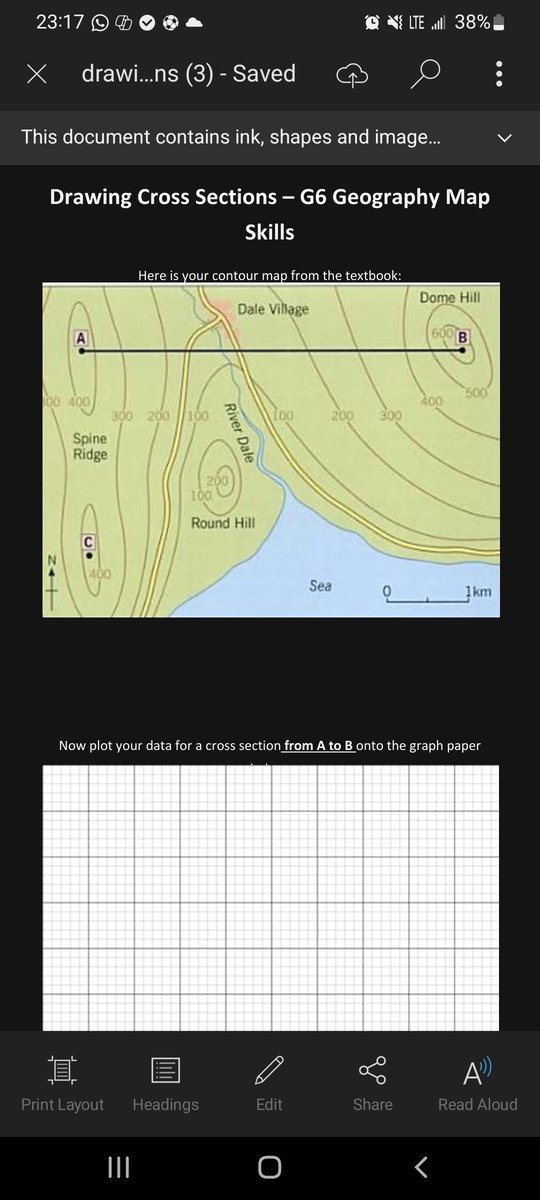 Drawing Cross Sections – G6 Geography Map Skills Here is your contour ma..