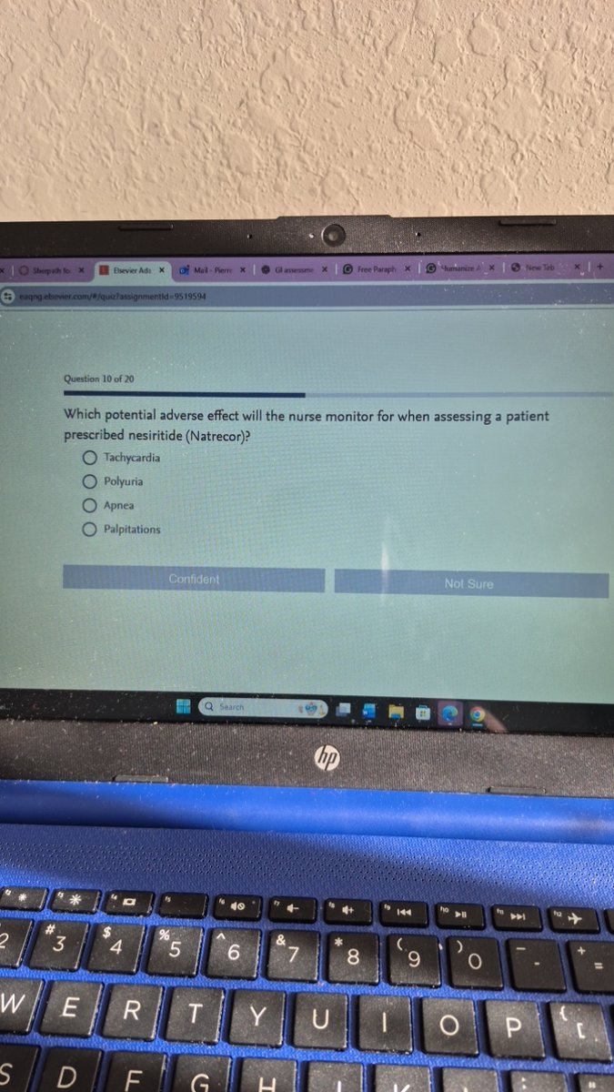 Which potential adverse effect will the nurse monitor for when assessing