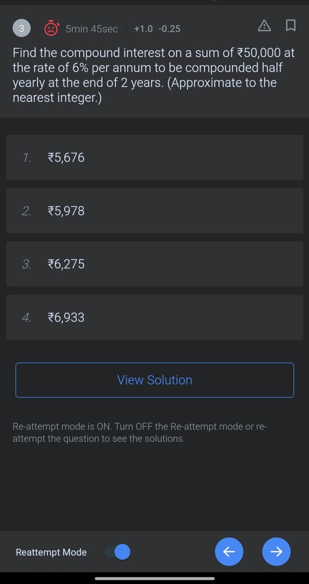Find the compound interest on a sum of ₹50,000 at the rate of 6% per annu..