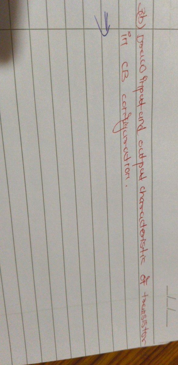 Draw input and output characteristics of transistor in CB configuration...