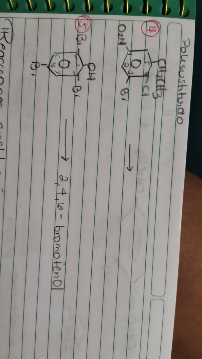 The user has provided an image containing two chemical reaction diagrams...