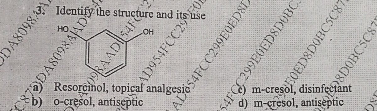Identify the structure and its use: [Image of a chemical structure: a be..