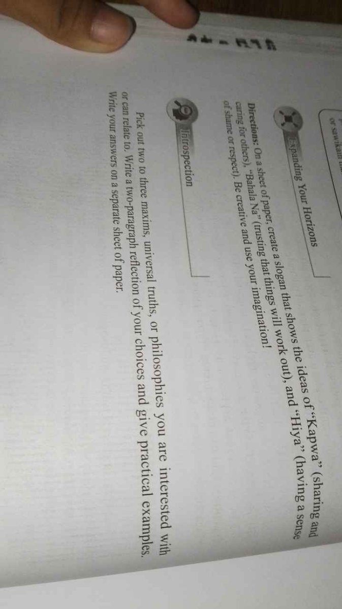 Here are two tasks: Task 1: Expanding Your Horizons Directions: On a she..