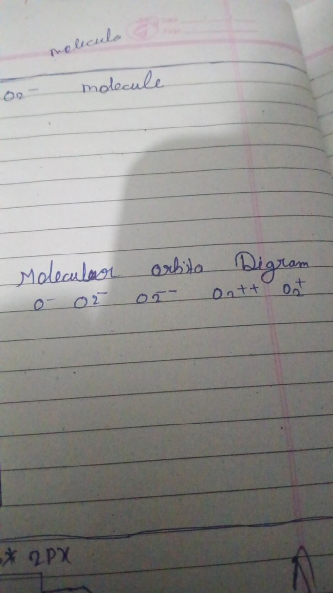 Draw the Molecular Orbital Diagram for the following species: O₂ O₂⁻ O₂⁺⁺..