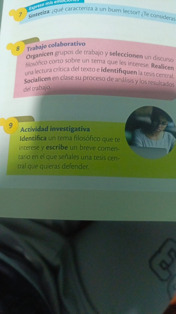 7. Sintetiza: ¿qué caracteriza a un buen lector? ¿Te consideras un buen l..